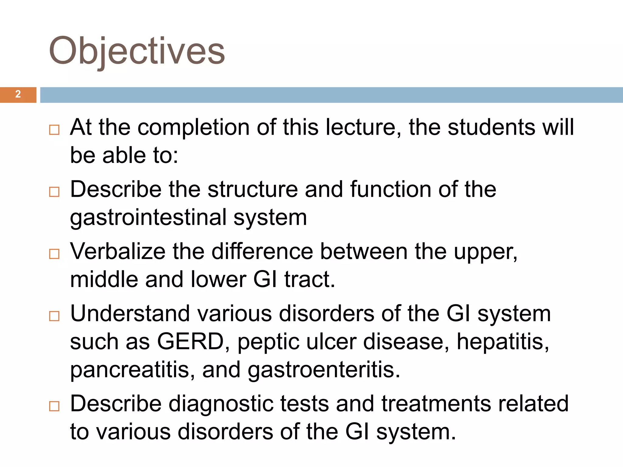 GI and Hepatobiliary lecture | PPTX