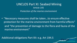 Deep Sea Mining & the International Seabed Authority: The case for a ...