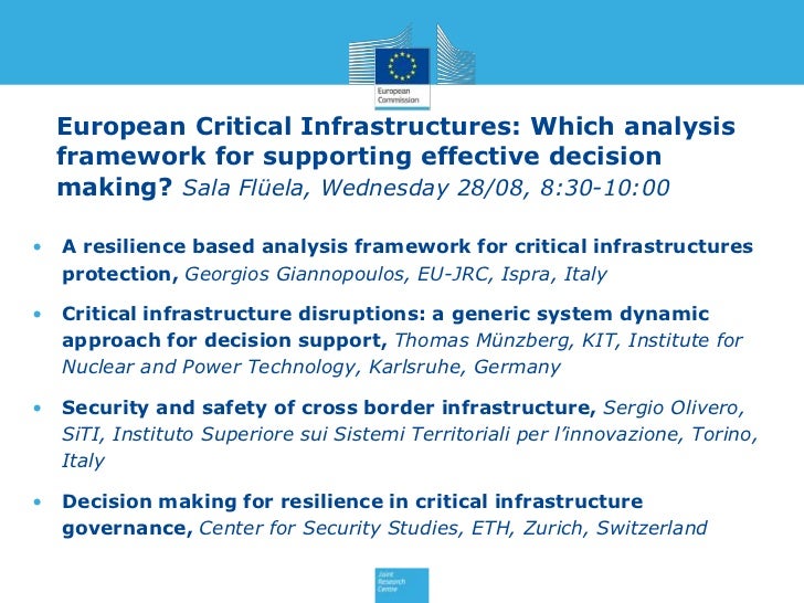 European critical infrastructures: which analysis framework for suppo…