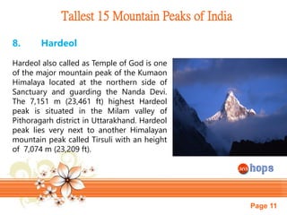 Giant 15 Mountain Peaks of India | PDF
