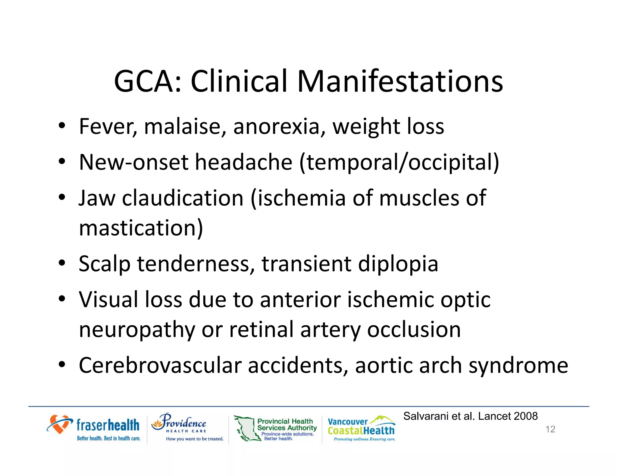 Giant-Cell Arteritis: What's the evidence for steroid-sparing therapies ...