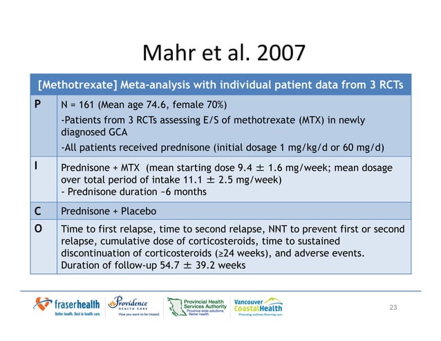 Giant-Cell Arteritis: What's the evidence for steroid-sparing therapies? (Case Presentation ...