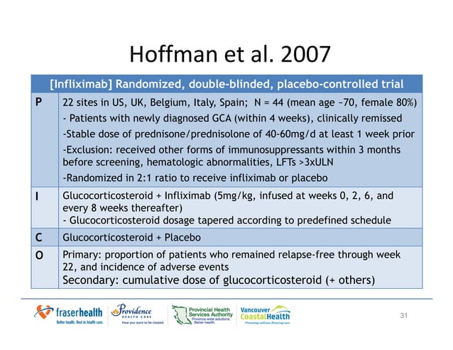 Giant-Cell Arteritis: What's the evidence for steroid-sparing therapies? (Case Presentation ...