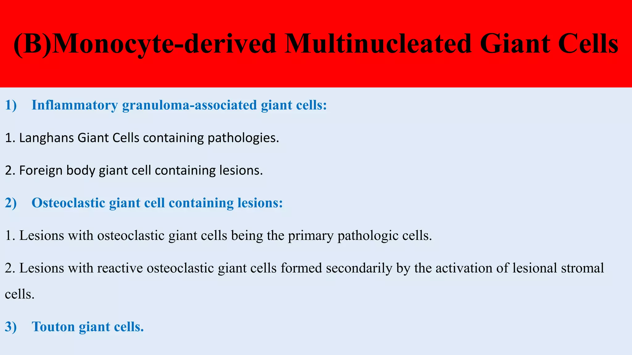 Giant cell lesions of oral cavity | PPTX