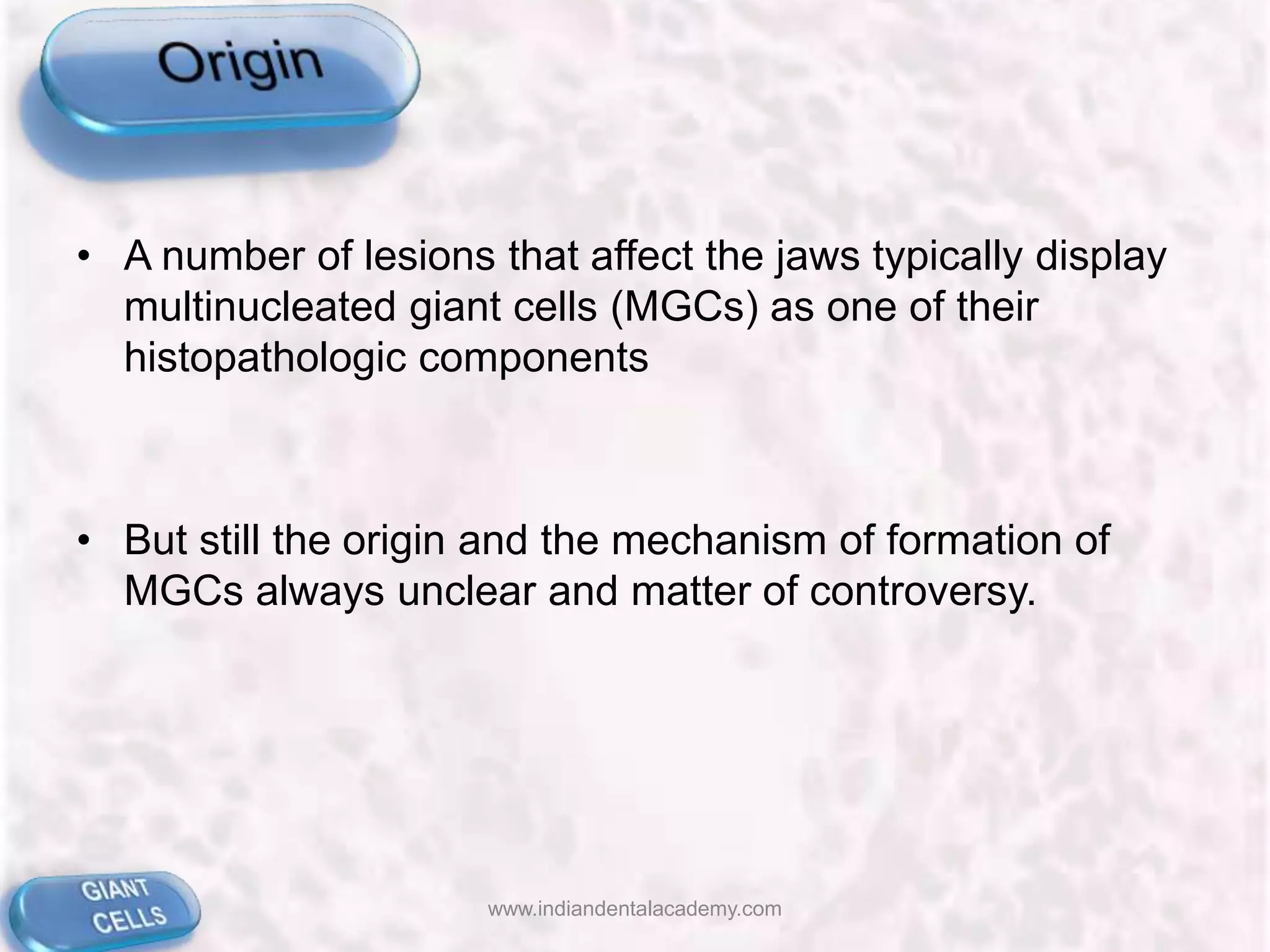 Types of Giant cells /endodontic courses | PPTX