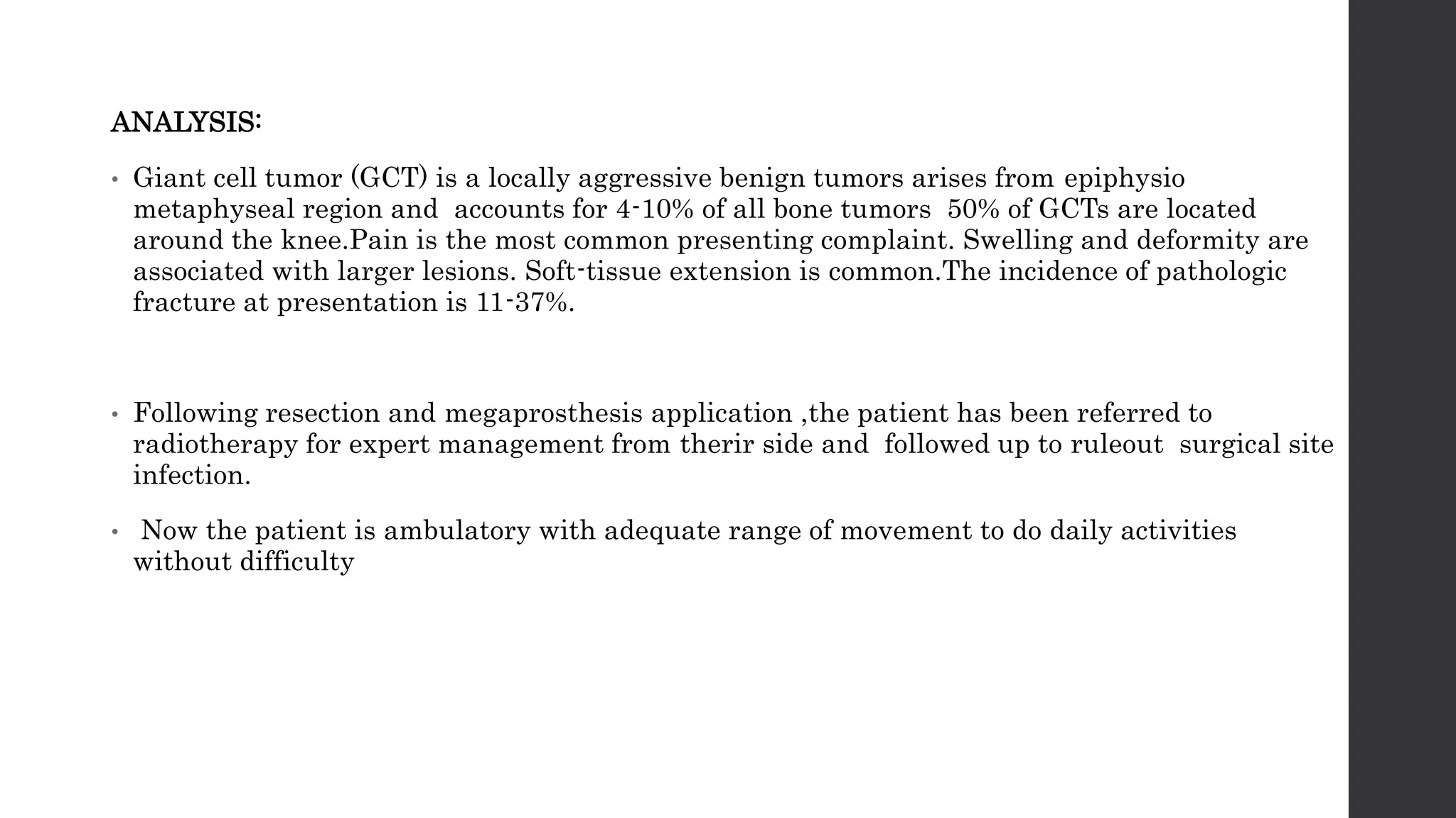 GIANT CELL TUMOR OF DISTAL FEMUR WITH PATHOLOGICAL.pptx