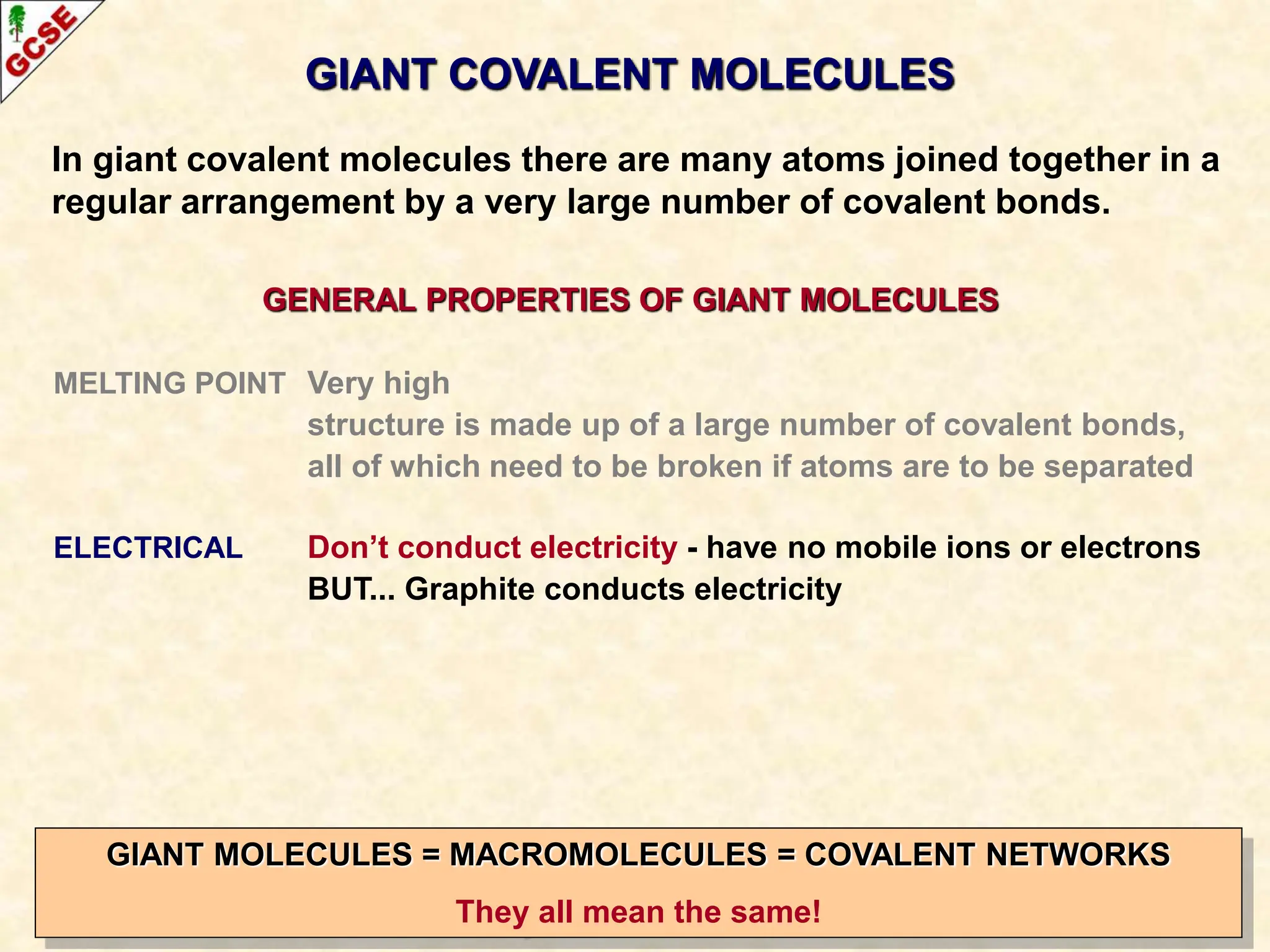 All The Giant Covalent Structures