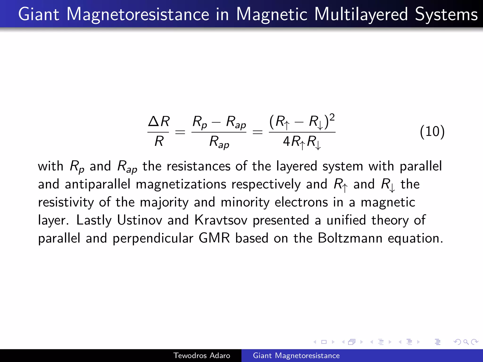 Giant magnetoresistance ppt | PDF