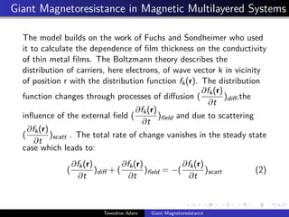 Giant magnetoresistance ppt | PDF