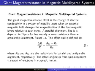 Giant magnetoresistance ppt | PDF