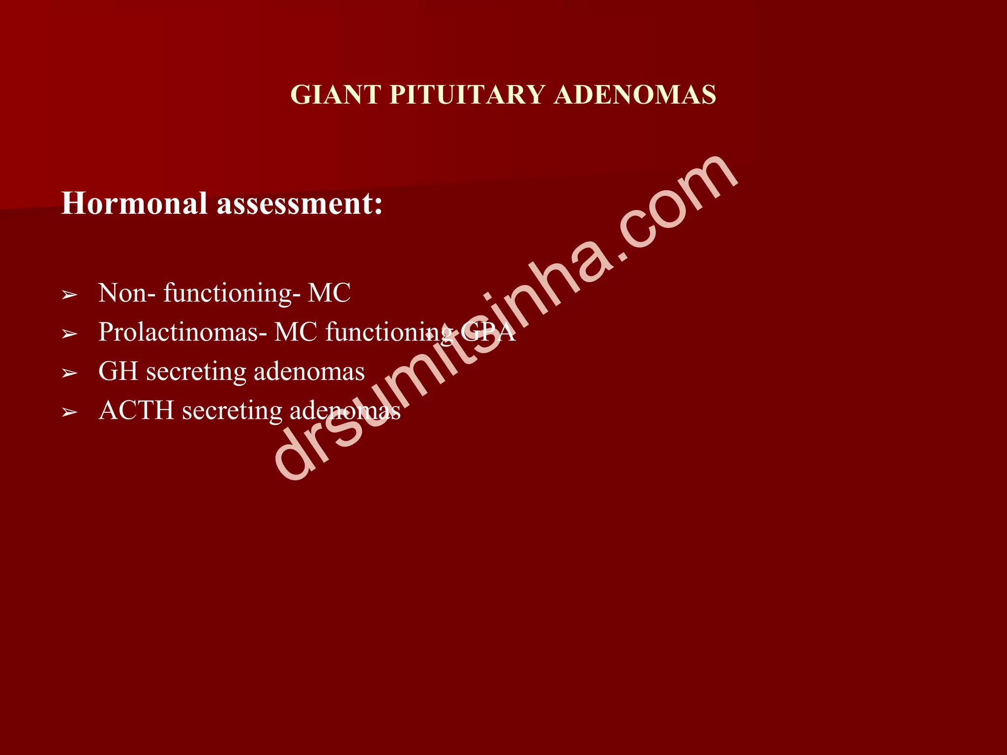 Giant pituitary adenomas.ppt | Endocrine and Metabolic Diseases ...