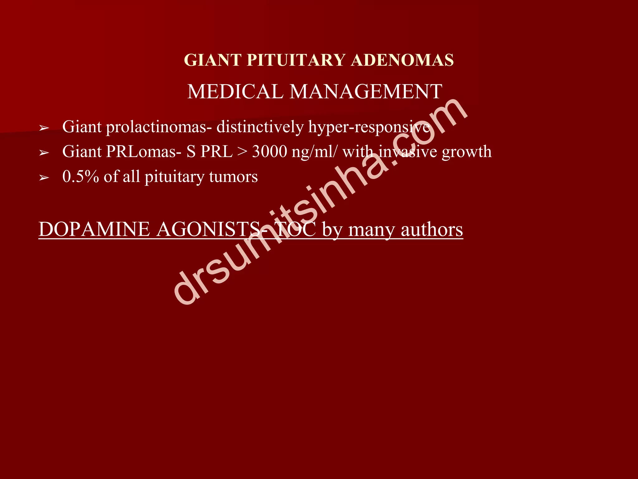 Giant pituitary adenomas.ppt | Endocrine and Metabolic Diseases ...