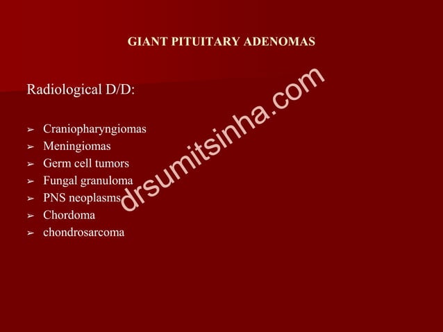Giant pituitary adenomas.ppt | Endocrine and Metabolic Diseases ...