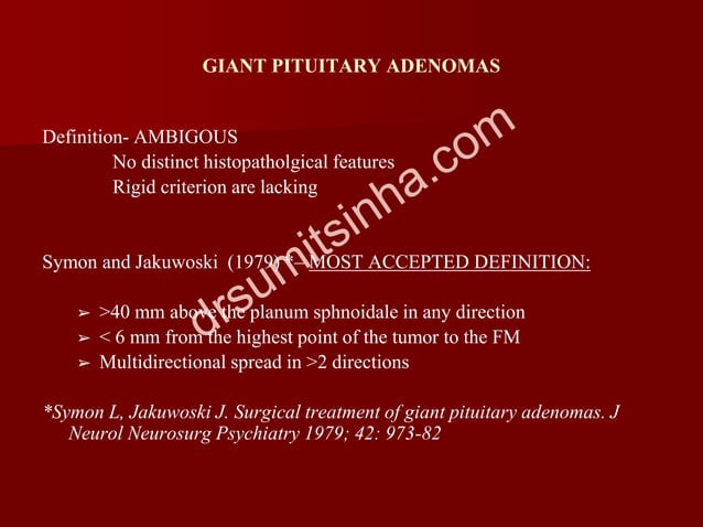 Giant pituitary adenomas.ppt | Endocrine and Metabolic Diseases ...