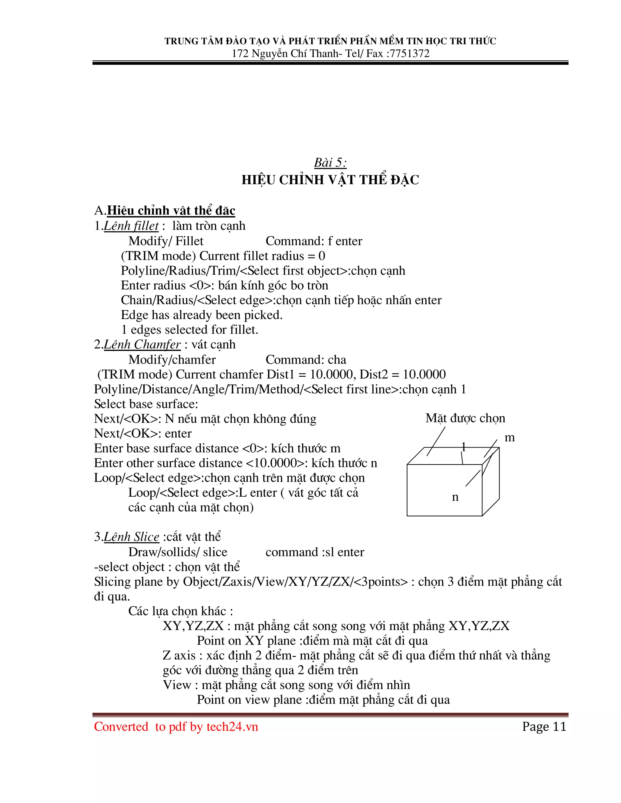 Giao trinh autocad 3D hoccokhi.vn