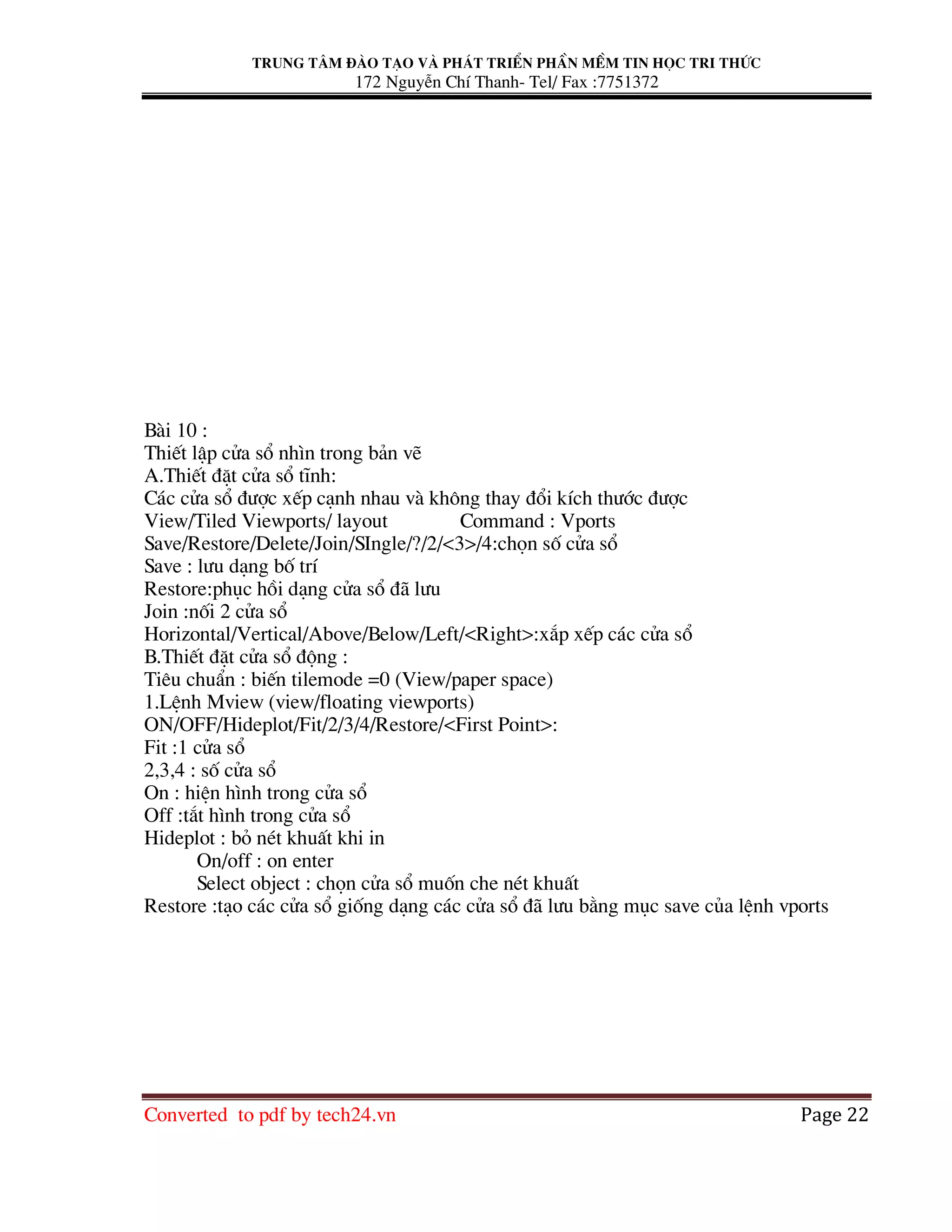 Giao trinh autocad 3D hoccokhi.vn