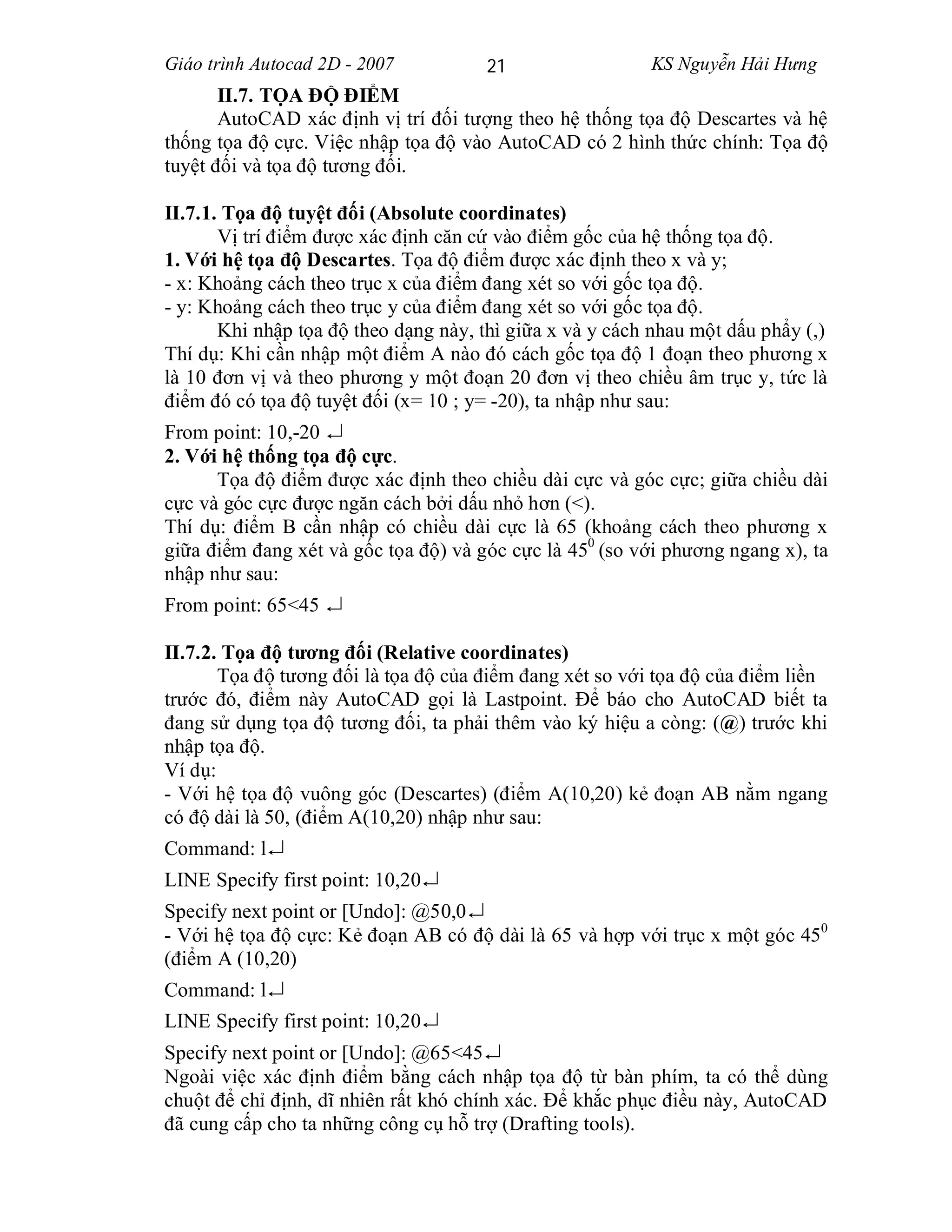 Giáo trình Autocad 2007 full Tiếng Việt | PDF