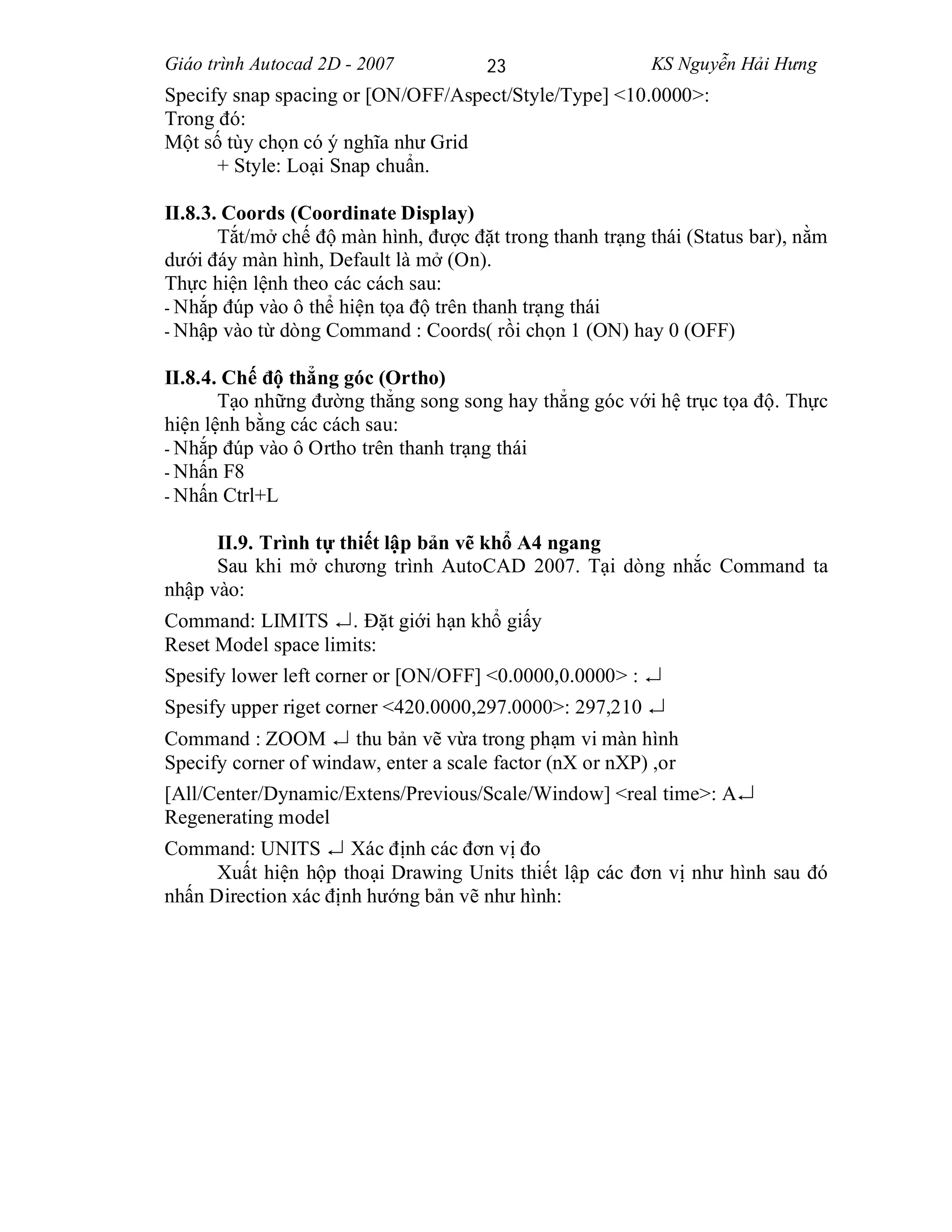 Giáo trình Autocad 2007 full Tiếng Việt | PDF