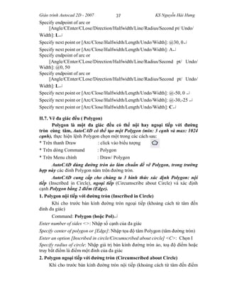 Giáo trình Autocad 2007 full Tiếng Việt | PDF