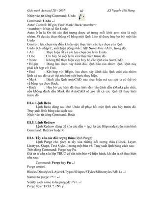 Giáo trình Autocad 2007 full Tiếng Việt | PDF