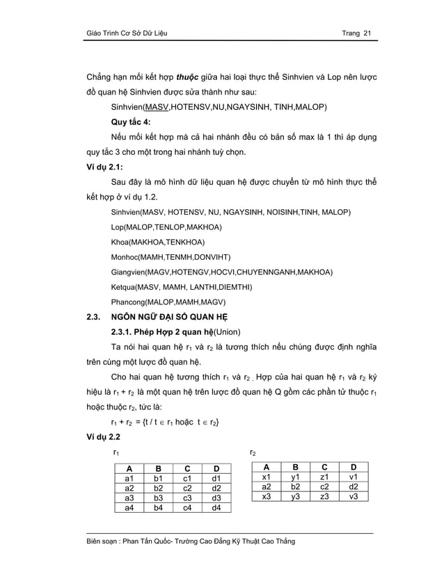 Giao trinh-co-so-du-lieu | PDF