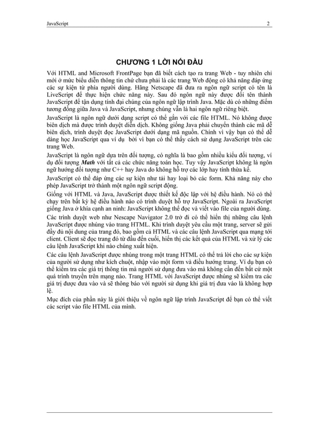 Giao trinh java_script | PDF
