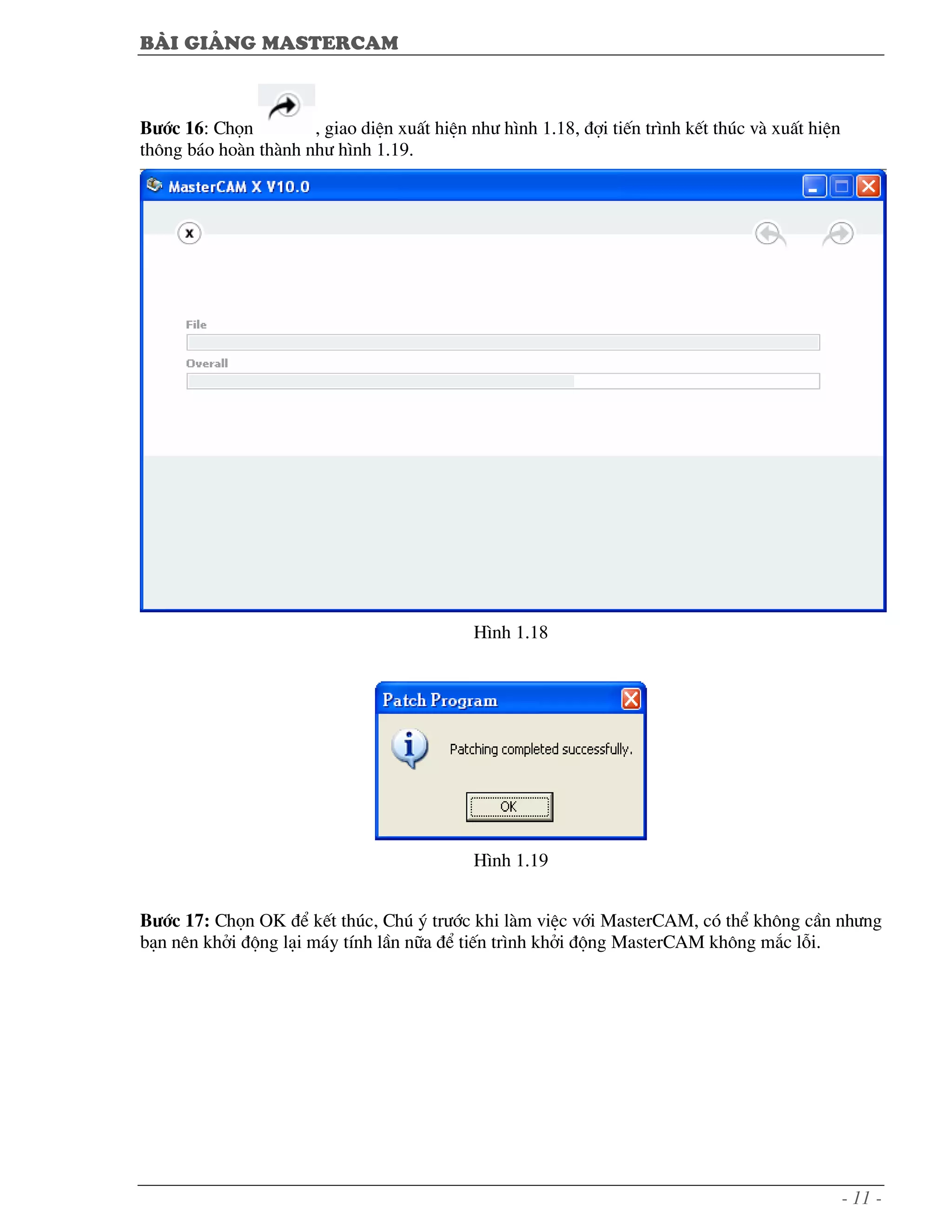Giáo trình mastercam x5, x7, x9, x10 tiếng việt chi tiết | PDF