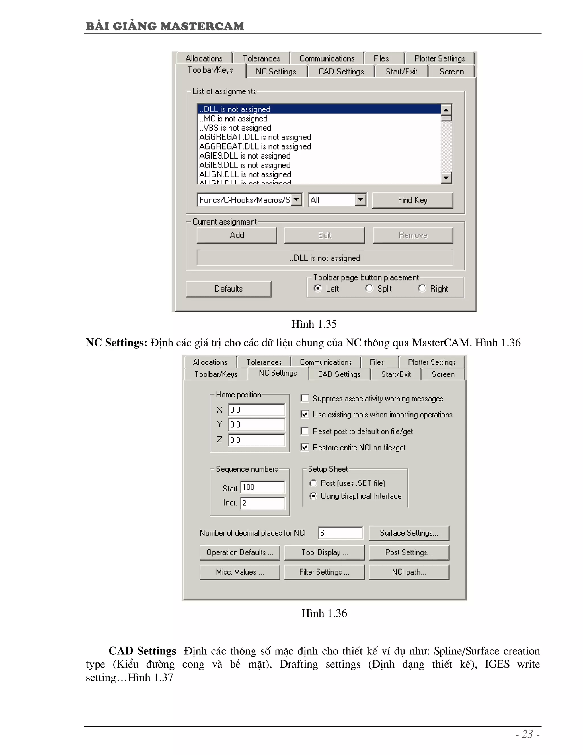 Giáo trình mastercam x5, x7, x9, x10 tiếng việt chi tiết | PDF