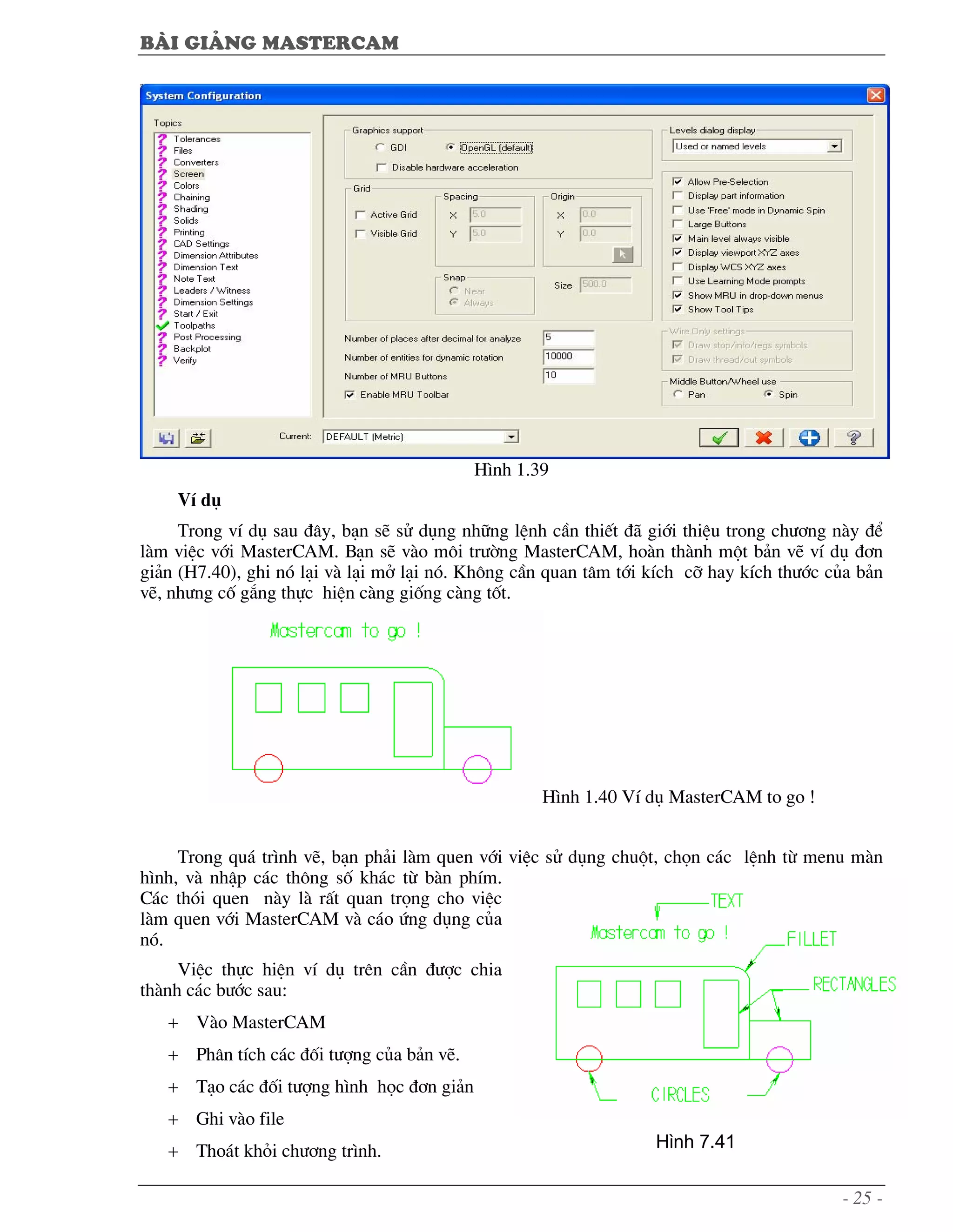 Giáo trình mastercam x5, x7, x9, x10 tiếng việt chi tiết | PDF