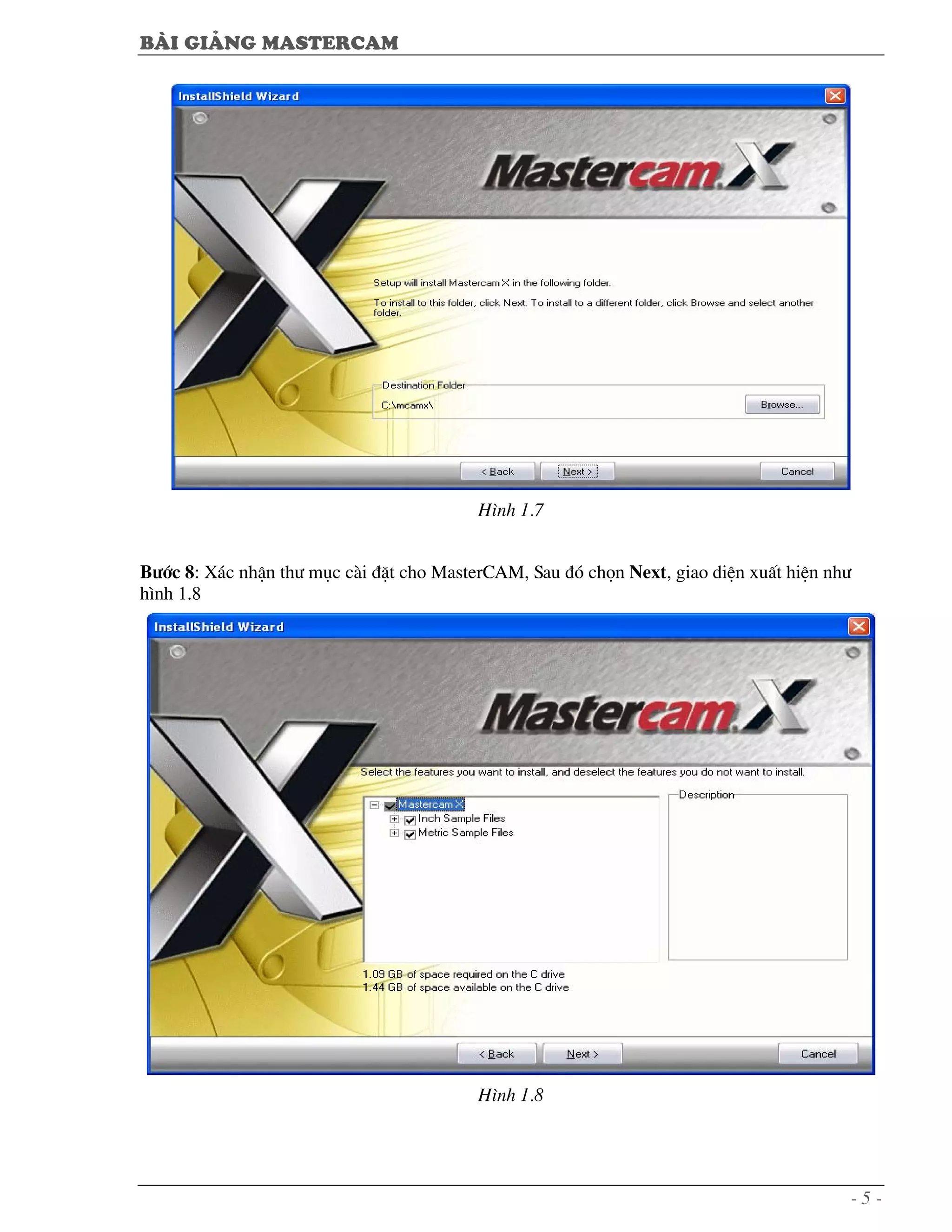 Giáo trình mastercam x5, x7, x9, x10 tiếng việt chi tiết | PDF