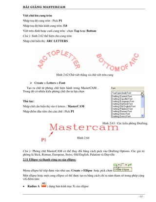 Giáo trình mastercam x5, x7, x9, x10 tiếng việt chi tiết | PDF