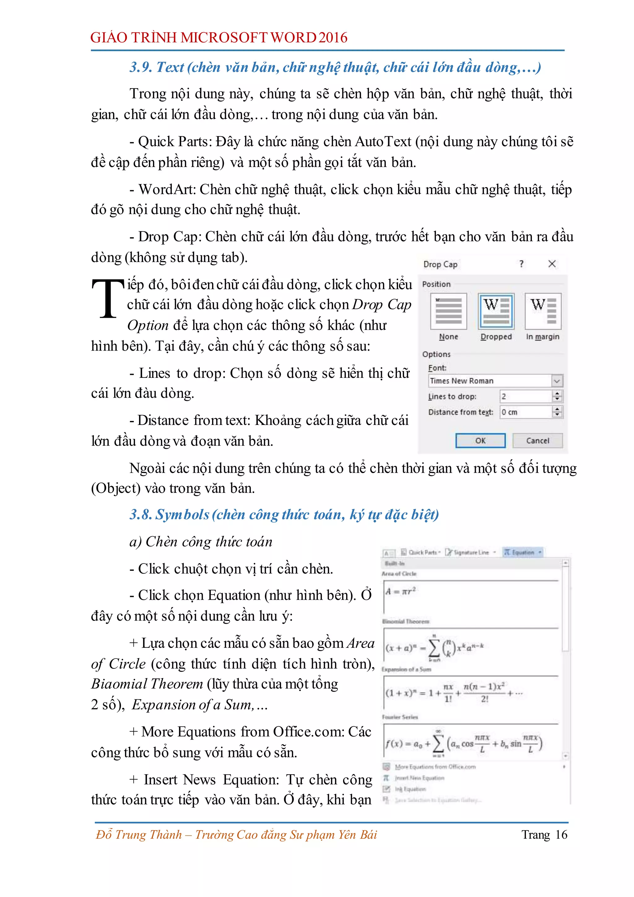 GIÁO TRÌNH MICROSOFT WORD 2016 | DOCX
