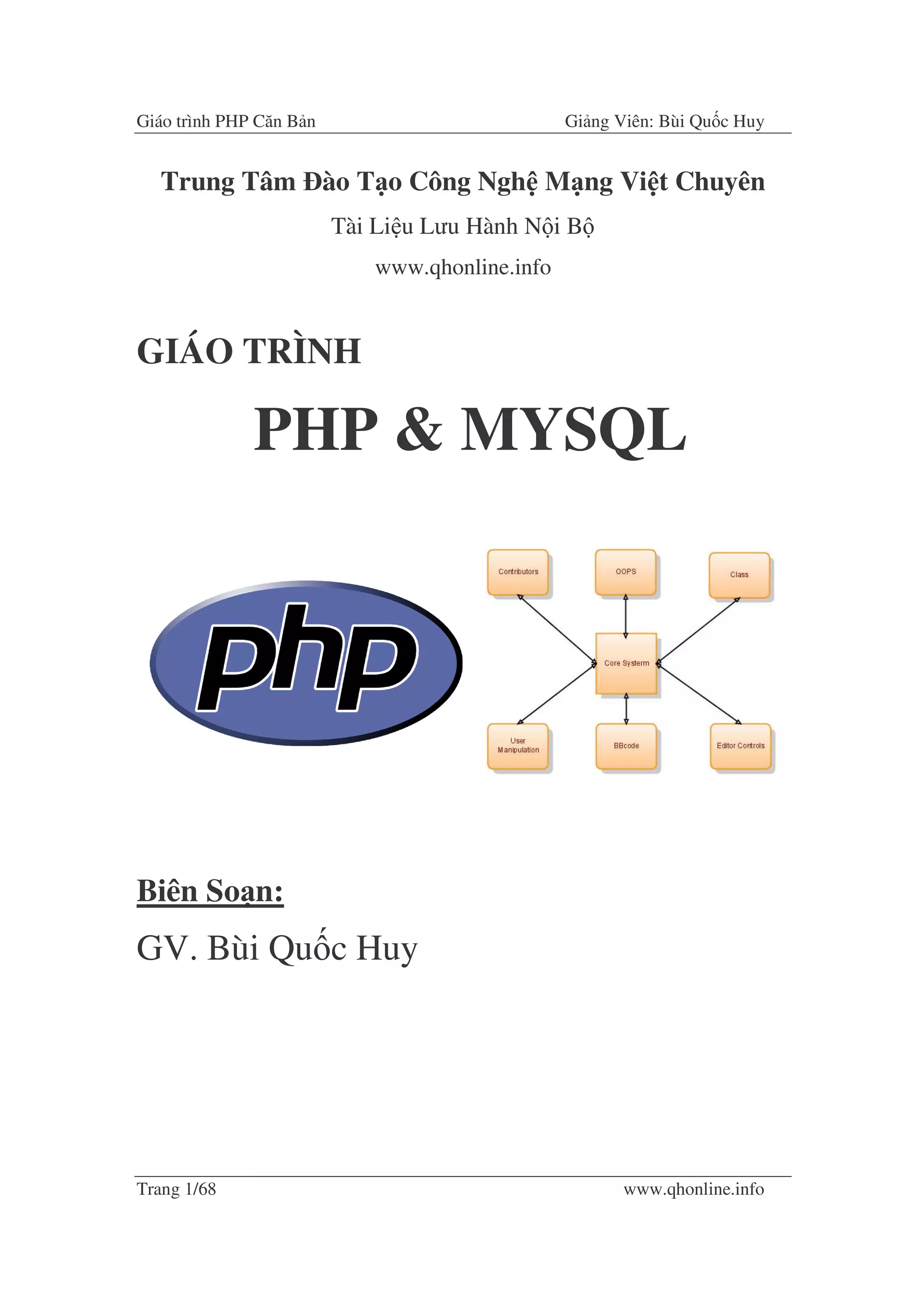 Giáo Trình PHP & MySql căn bản | PDF