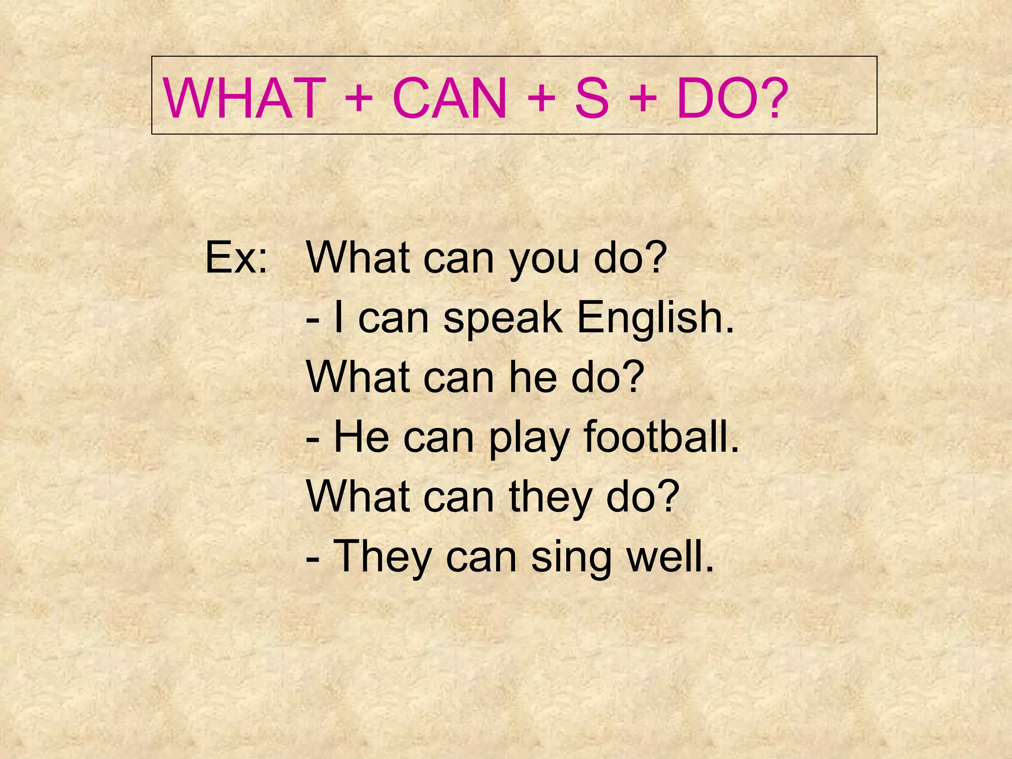 Unit 6 : Can you speak English? | PPT