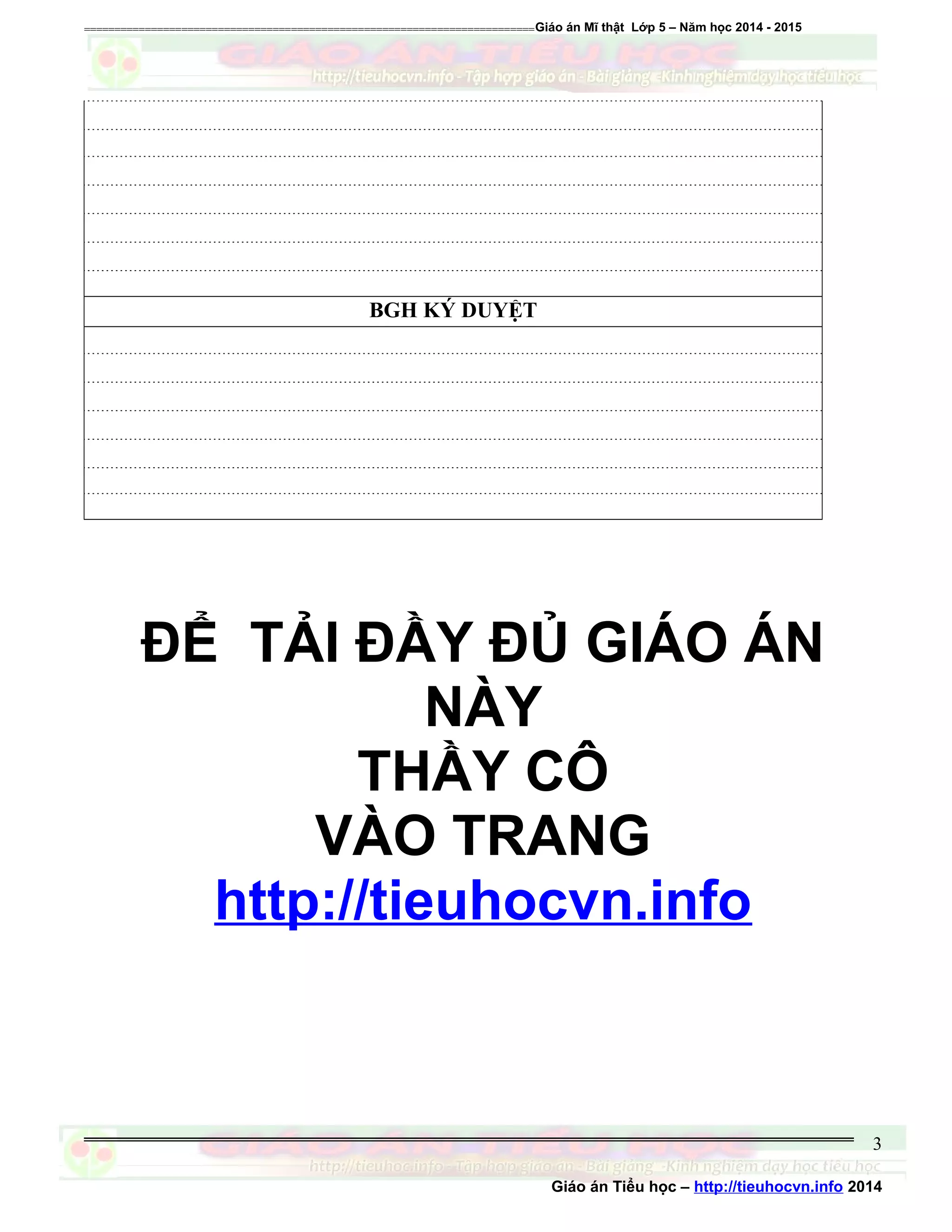 Giao an mi thuat 5 co hinh minh hoa2 | PDF