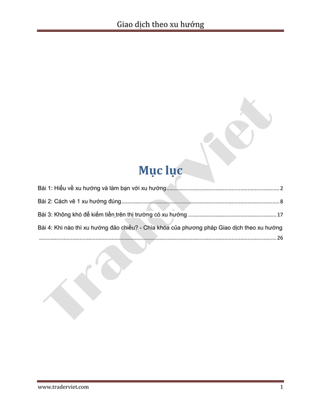 Giao dich theo xu huong | PDF