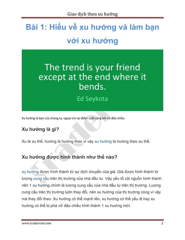 Giao dich theo xu huong | PDF