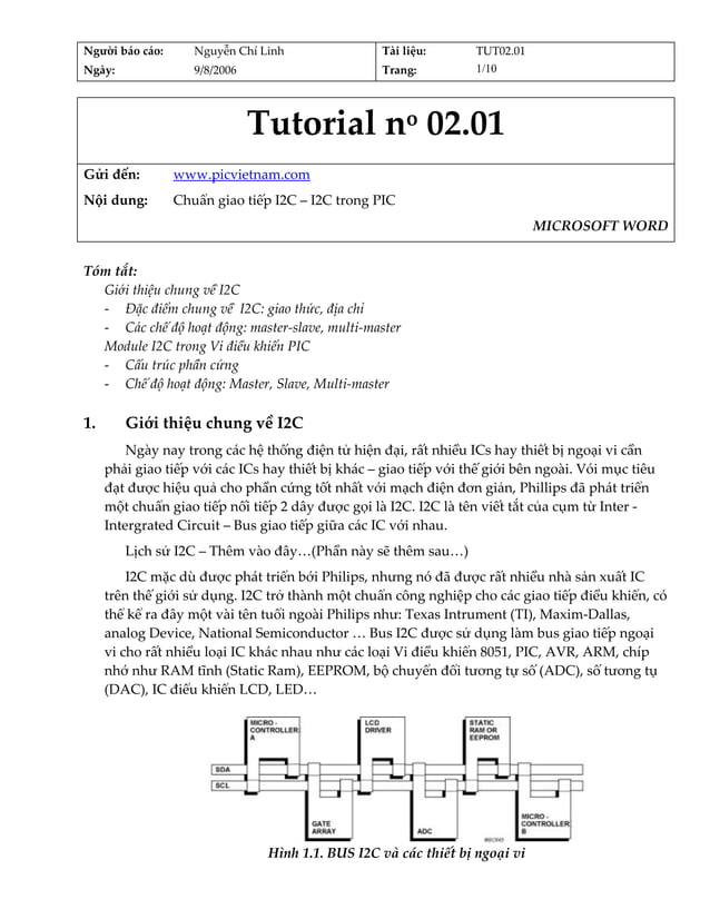 Giao tiep i2c | PDF