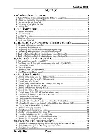 Giaotrinhautocad2004pdf | PDF