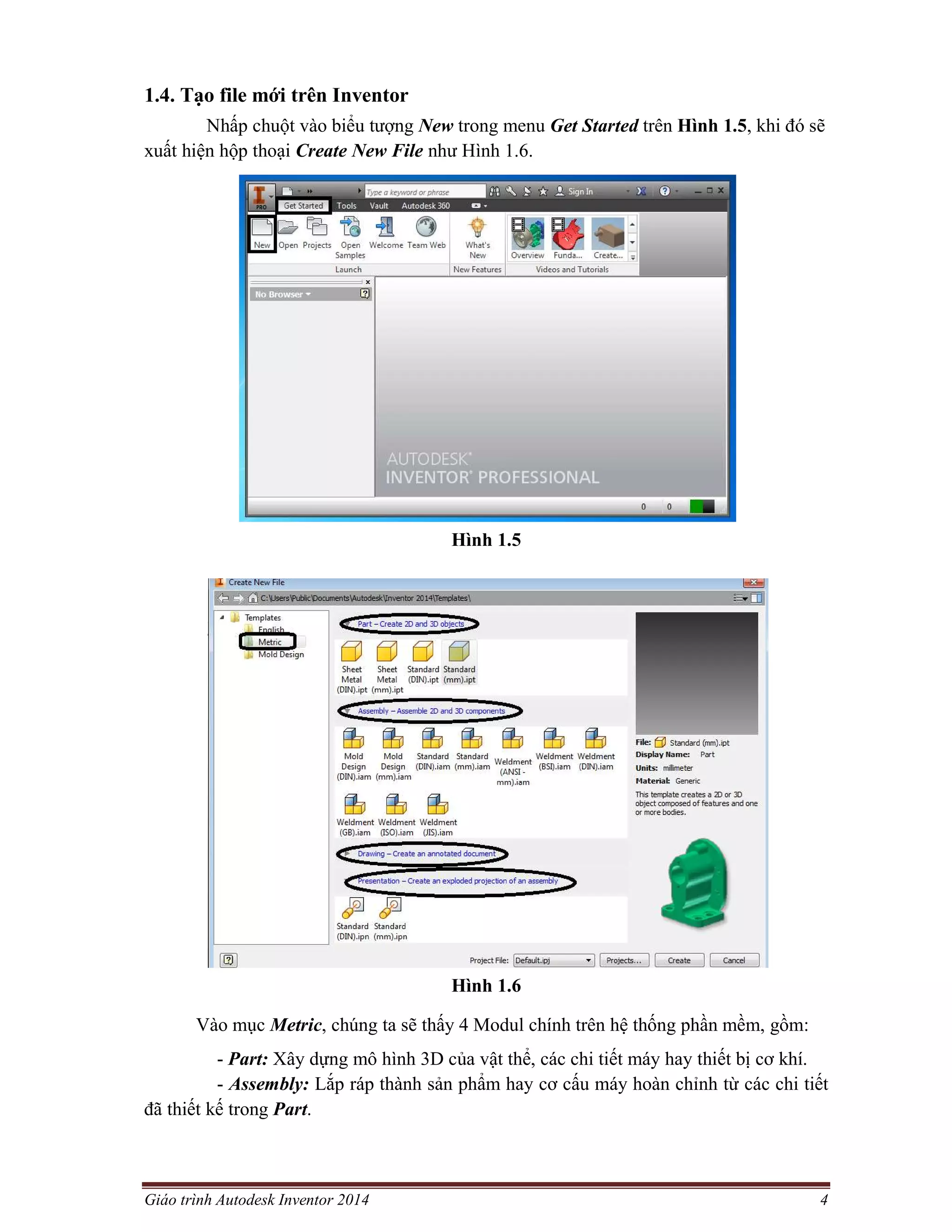 Giao trinh autodesk inventor 2014 | PDF