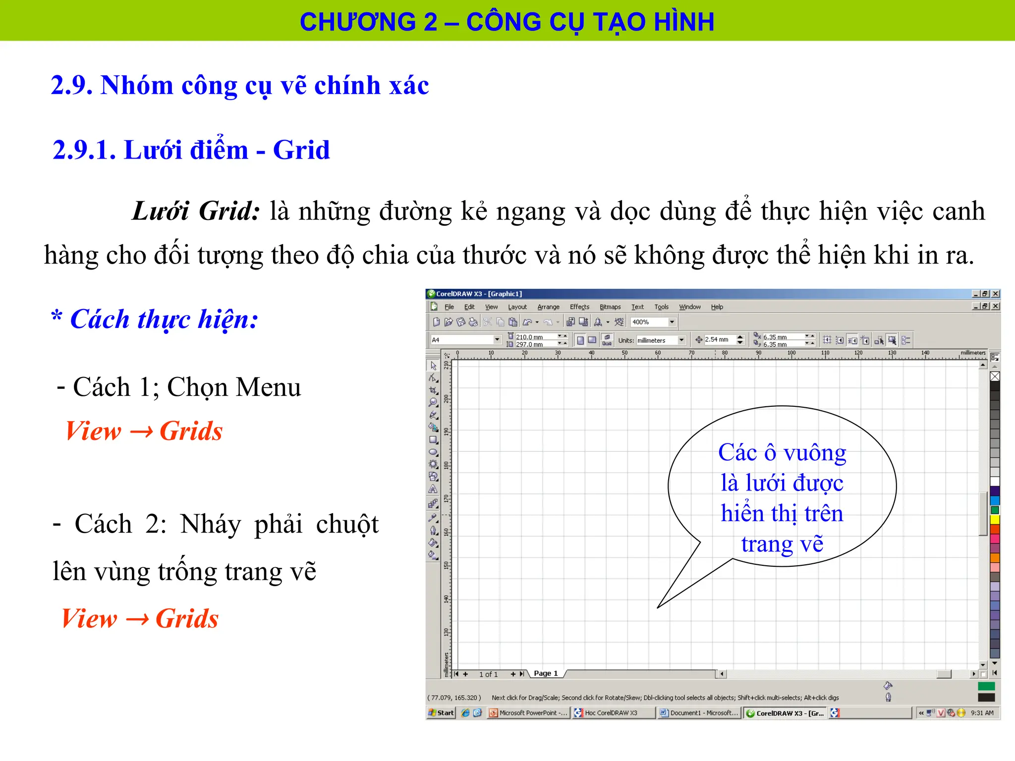 Giao trinh bai giang Corel-CDSP TW TP.HCM.ppt