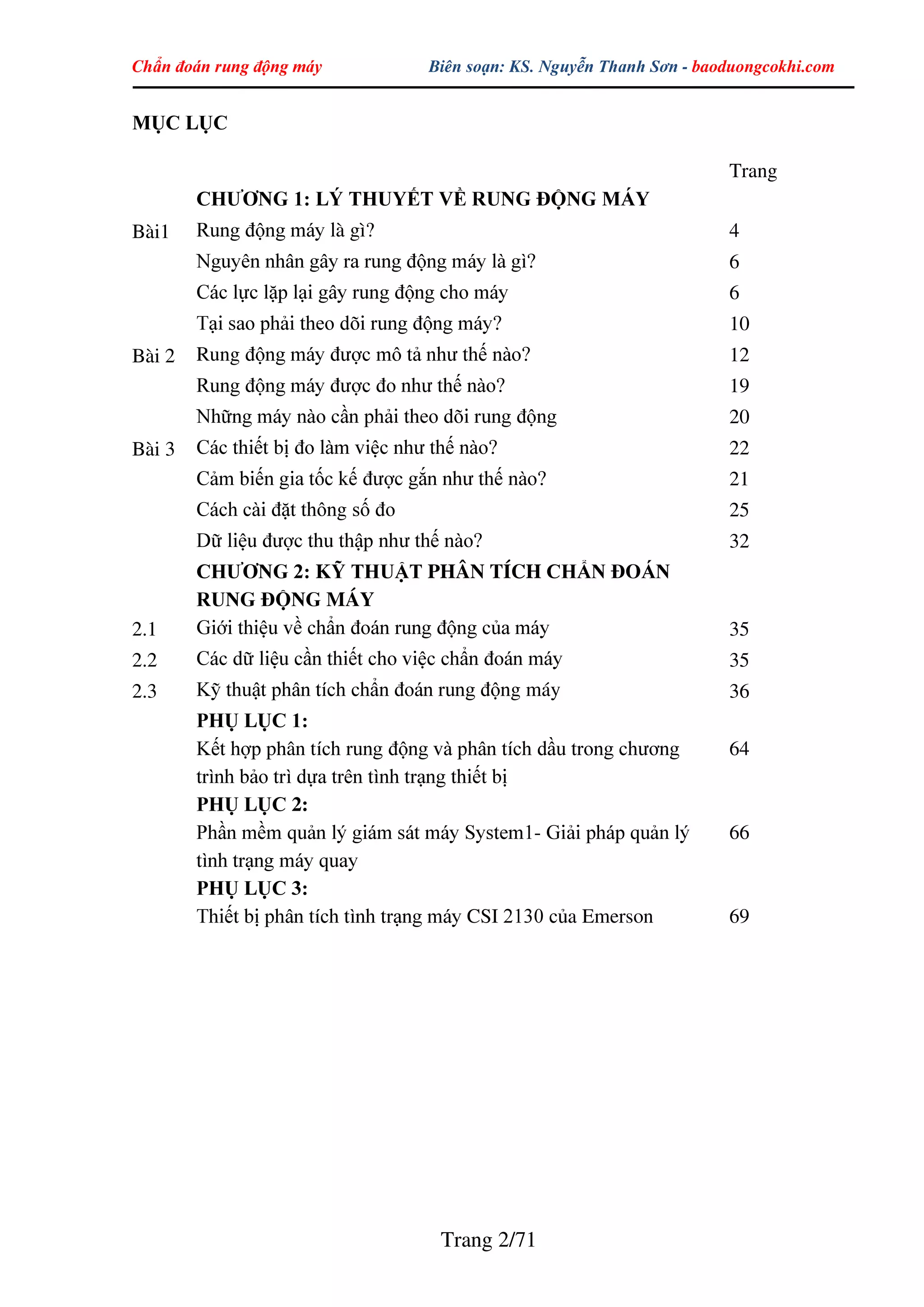 Giáo trình chẩn đoán hư hỏng bằng phân tích rung động máy | PDF