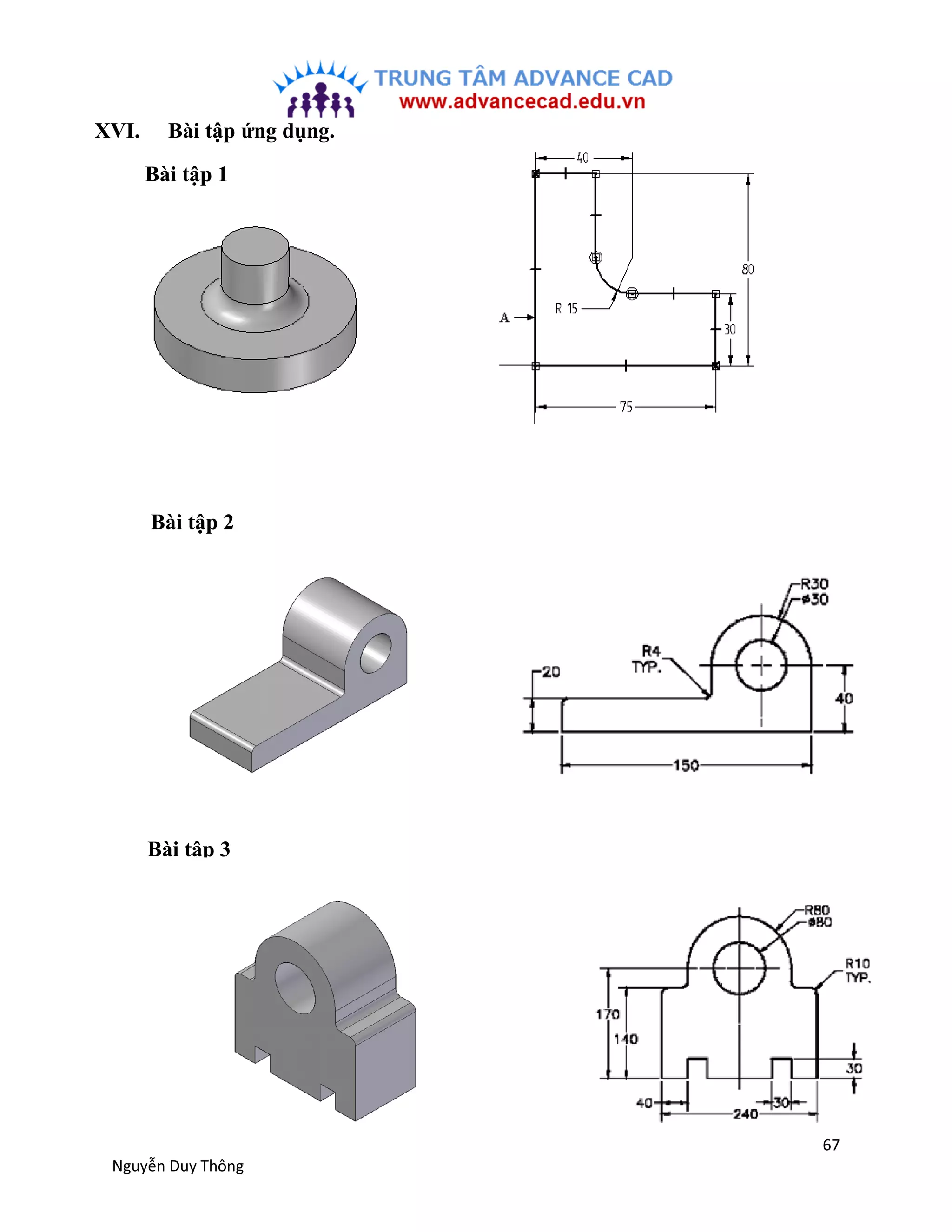 Giáo trình tự học Creo Parametric cơ bản Demo | PDF