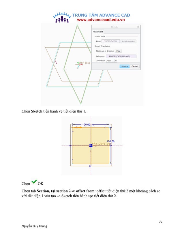 Giáo trình tự học Creo Parametric cơ bản Demo | PDF