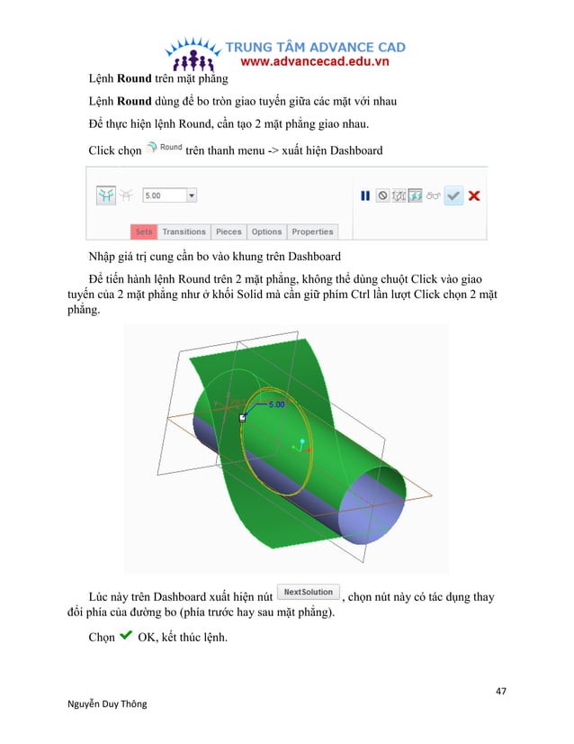 Giáo trình tự học Creo Parametric cơ bản Demo | PDF