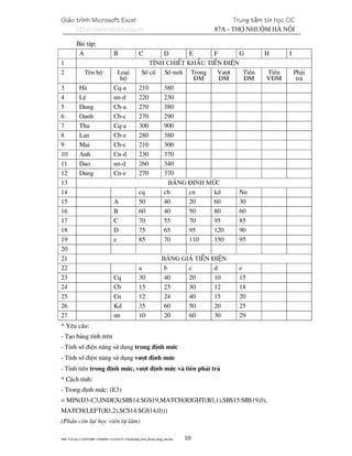 Giao Trinh Excel Nang Cao | PDF