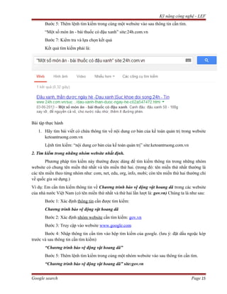 Giao trinh google search (gui hoc sinh) | PDF | Free Download