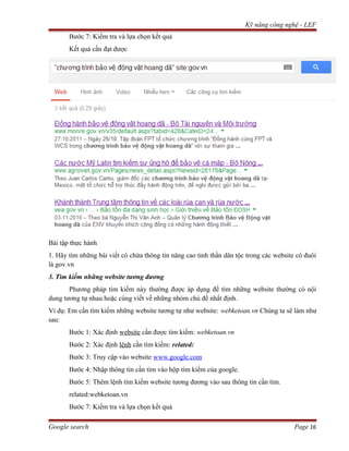 Giao trinh google search (gui hoc sinh) | PDF