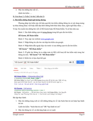 Giao trinh google search (gui hoc sinh) | PDF