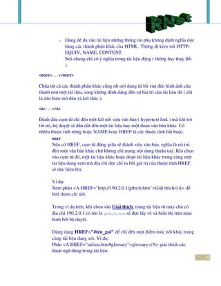 Giao trinh html | PDF